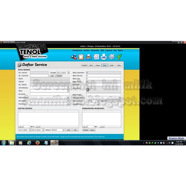 Jual Software Bengkel Service Dengan Pemberitahuan SMS | Shopee Indonesia