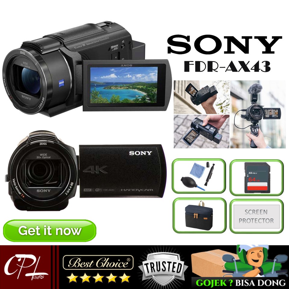 Jual Sony FDR-AX43 UHD 4K Handycam Camcorder | Shopee Indonesia