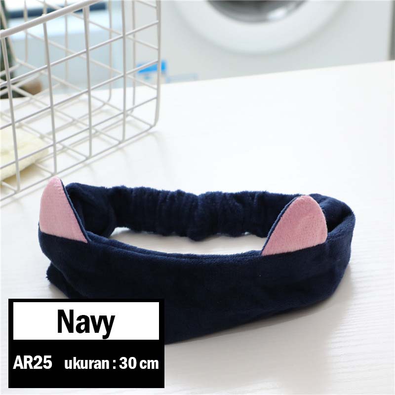 Jual Bandana Cuci Muka Motif Kuping Kucing Kelinci Headband Bando Lucu ...