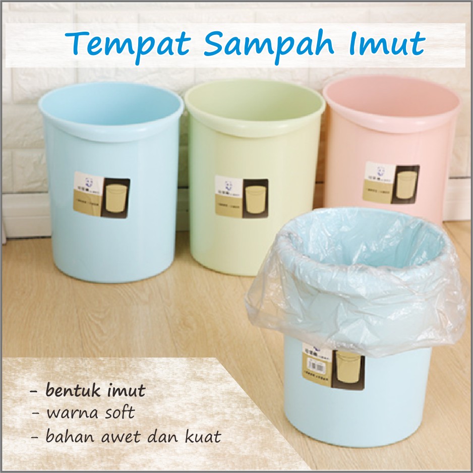 Jual Tempat sampah elegan imut | Tong sampah warna warni soft simpel ...