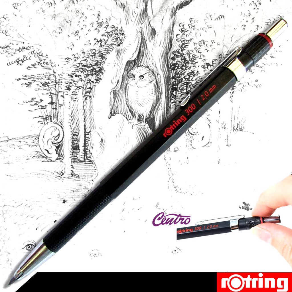 Jual Rotring 300 Clutch Pencil Pensil Sketsa 2mm Lead 2 mm Sketch ...