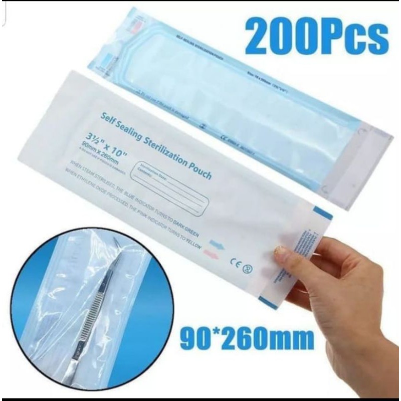 Jual DENTAL STERIL POUCH PACK 200 PC 135 x 260mm, 90 x 260mm / MEDIPACK ...