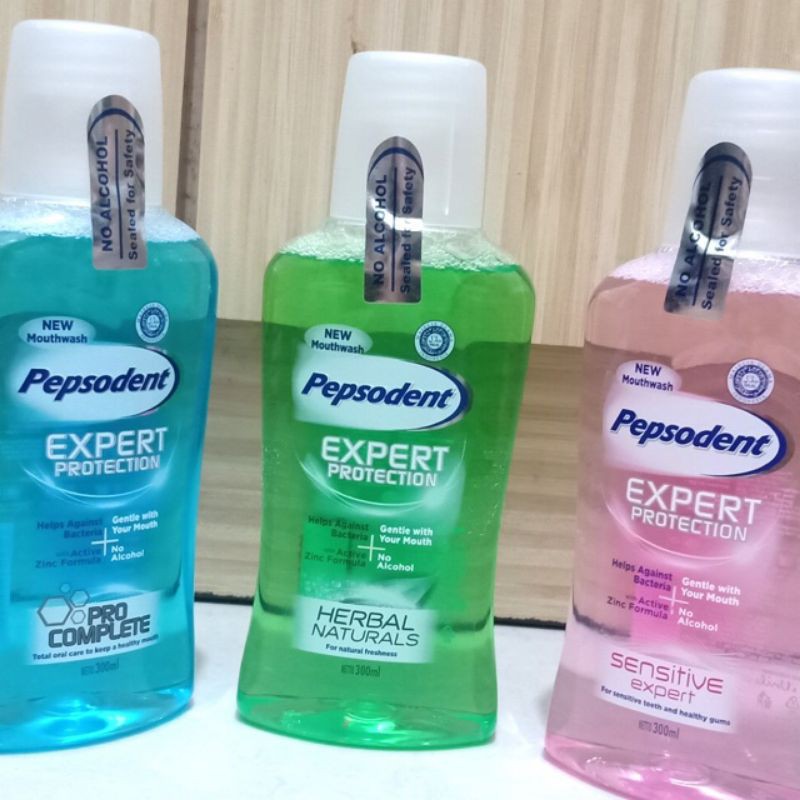 Jual Pepsodent Mouthwash Expert Protection 300ml all variant | Shopee ...