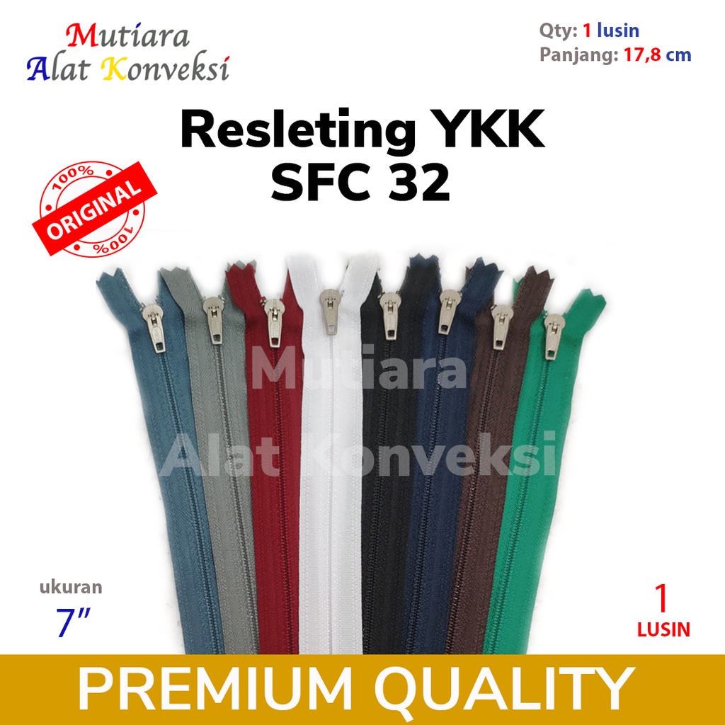 Jual Resleting YKK SFC 32 EKO 7 inch (17,8 cm) 1 lusin | Shopee Indonesia