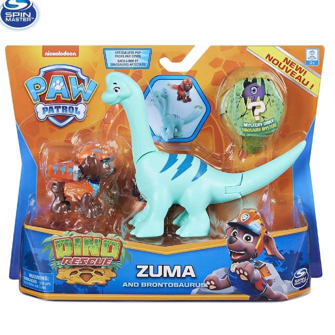 Jual PAW PATROL Dino Rescue Pack Zuma Figure and Brontosaurus Dino ...