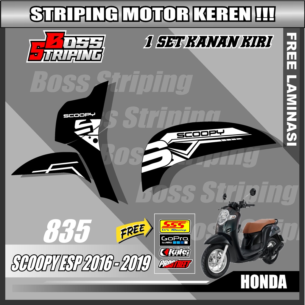 Jual BOSS STRIPING - STRIPING STIKER MOTOR HONDA SCOOPY ESP 2017 2018 ...