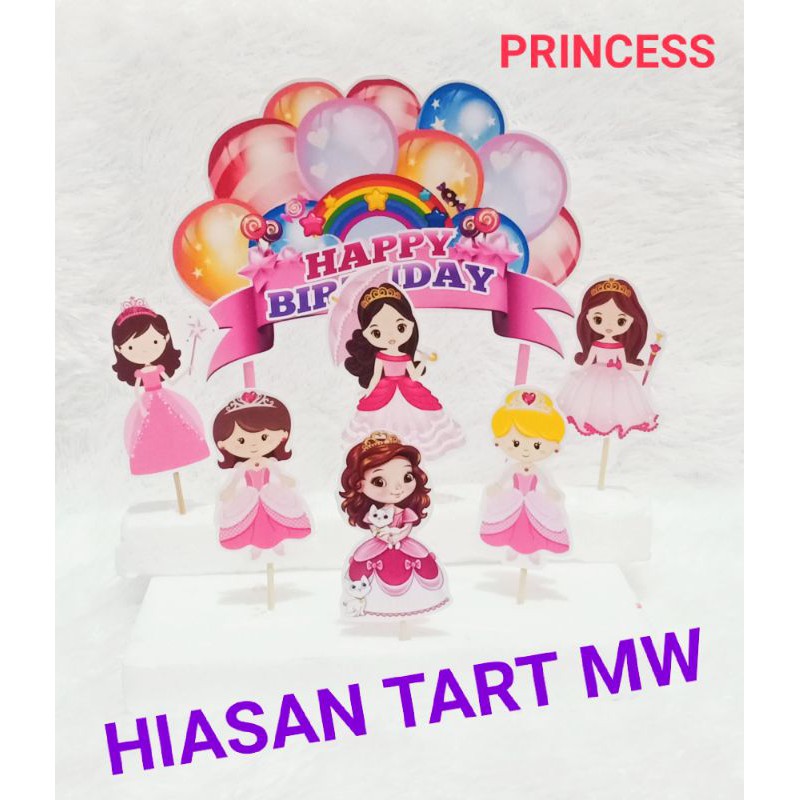 Jual Topper Cake Ulang Tahun Karakter Perempuan / Hiasan Kue Tart ...
