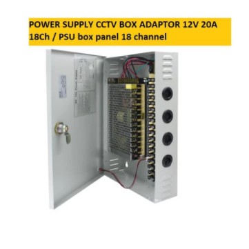 Jual POWER SUPPLY CCTV BOX ADAPTOR 12V 20A 18Ch / PSU box panel 18 ...