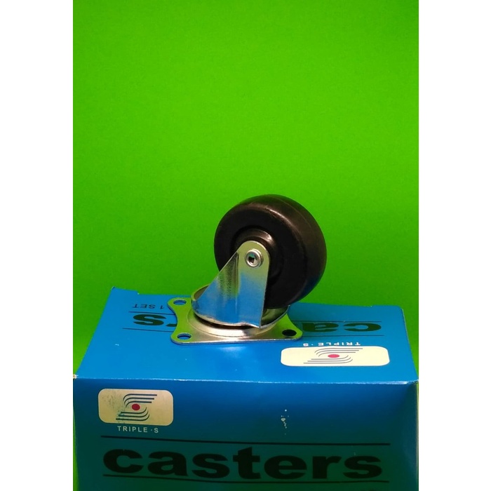 Jual Roda Caster Hidup/ Caster Wheel Rubber 2" Triple S Kapasitas 30kg ...