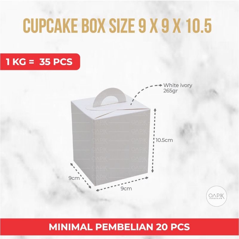 Jual Cupcake Box 9x9x10.5, Kemasan Makanan, Packaging Makanan, Dus ...