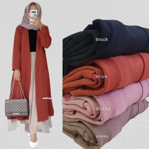 Jual Celsia Outer Panjang Polos Import / YUUNA LONG OUTER / YURA LONG ...