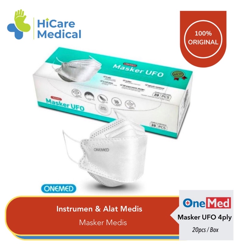 Jual Masker UFO Onemed 4ply / Masker Medis 4ply / Masker KF94 Onemed ...