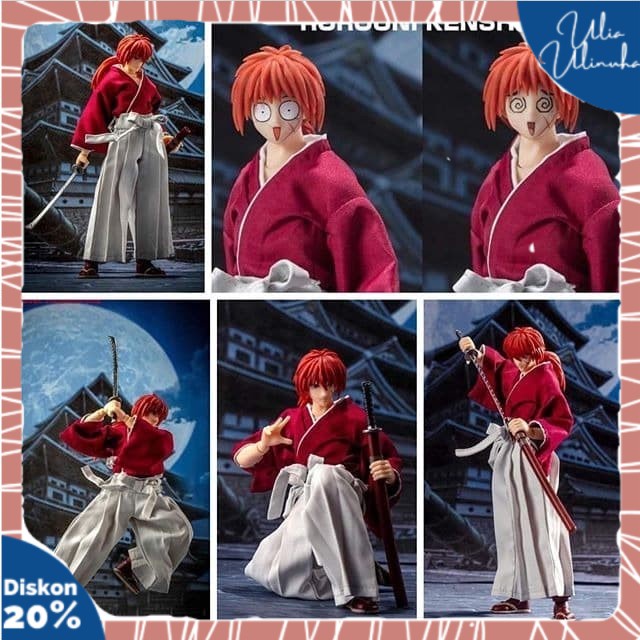 Jual Dasin Model Rurouni Kenshin Anime - Himura Kenshin RED 1/12 ...