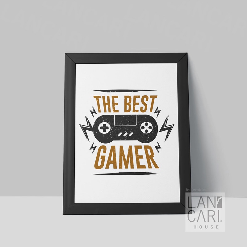 Jual Lukisan Art The Best Gamer Minimalis Frame Hiasan Kamar Dekorasi ...