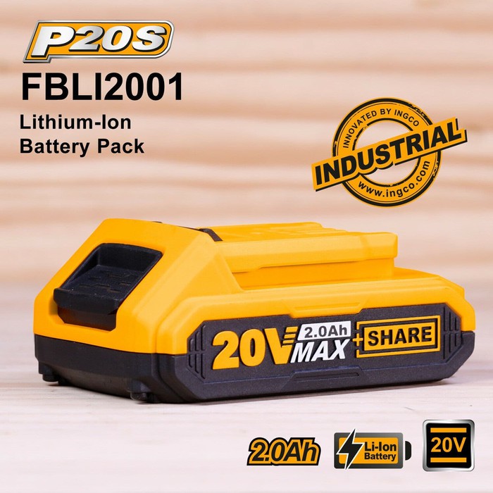 Jual FBLI2001 BATERAI 20V LITHIUM-ION 2AH INGCO | Shopee Indonesia