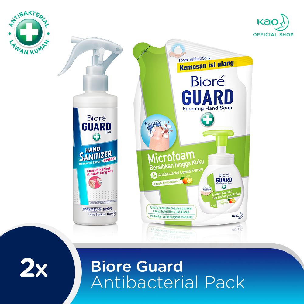 Jual Biore Guard Hand Sanitizer Spray 200 mL + Foaming Hand Soap Fresh ...