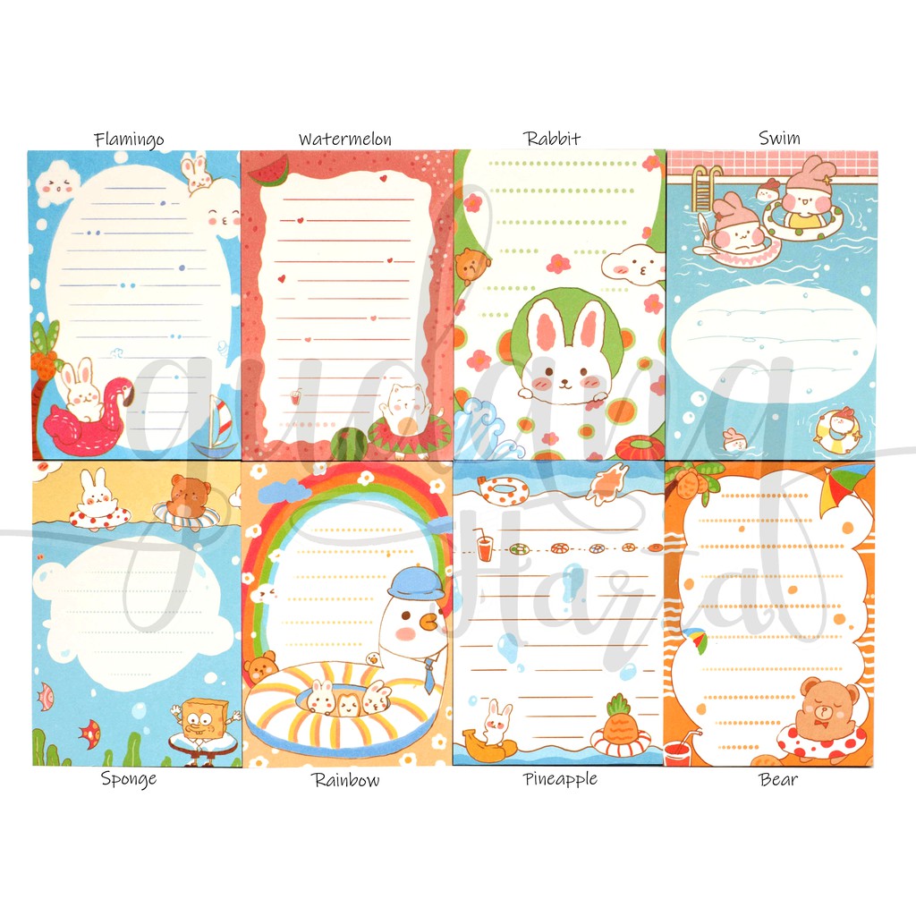 Jual Memo Garis Pelangi Notes Lucu Rainbow Memo DIY Scrapbook GH 301201 ...