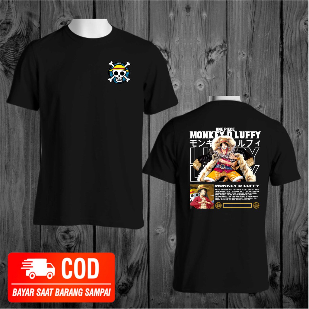 Jual KAOS BAJU MONKEY D LUFFY ONE PIECE BIG SIZE JUMBO | Shopee Indonesia