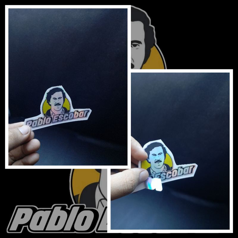 Jual Sticker Bahan Hologram Pablo Escobar | Shopee Indonesia