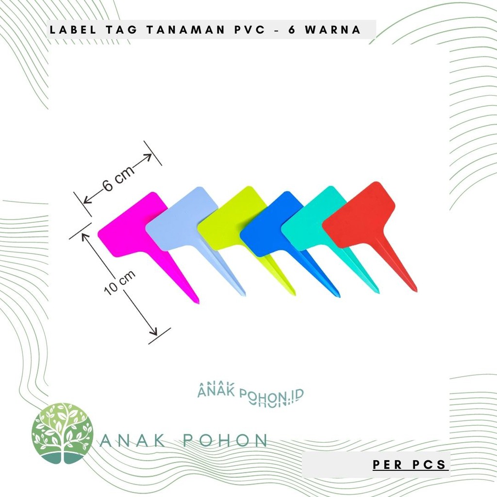 Jual Label Nama Tag Tanaman Ukuran Besar - Anti Air, Bentuk T, Bahan Plastik PVC - Pilihan 6 ...