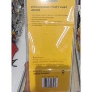 Jual Krisbow utility knife/cutter retractable/heavy duty cutter ...