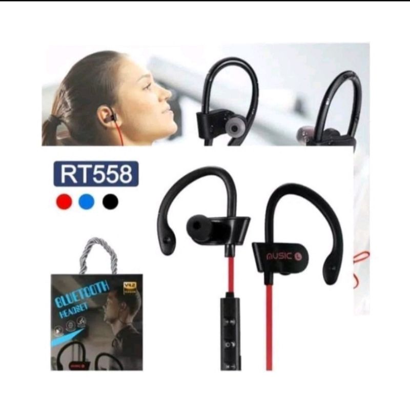 Jual Headset Bluetooth WIRELLES SPORT BLUETOOTH RT 558/ HEADSET ...