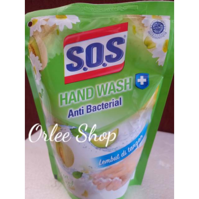 Jual SOS sabun cuci tangan liquid handwash + anti bacterial refill ...