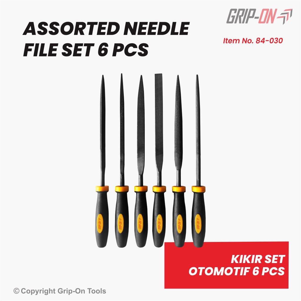 Jual Grip-On Kikir Set 6Pcs / Assorted Precision Needle File Set (6Pcs ...