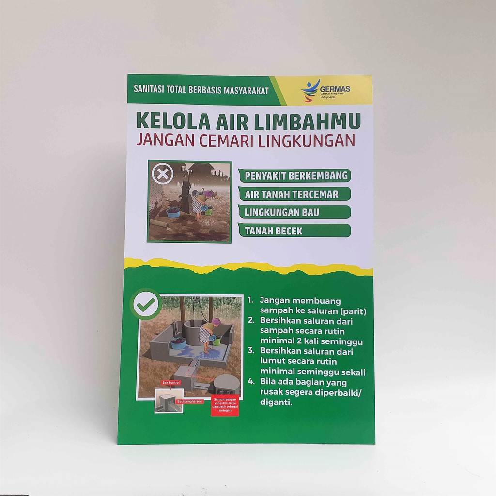 Jual Poster STBM Kelola Air Limbah, Sanitasi Total Berbasis Masyarakat ...