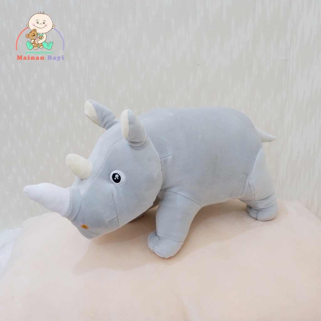 Jual Boneka Badak Langka Bercula Satu Khas Jawa Warna Abu Abu ...