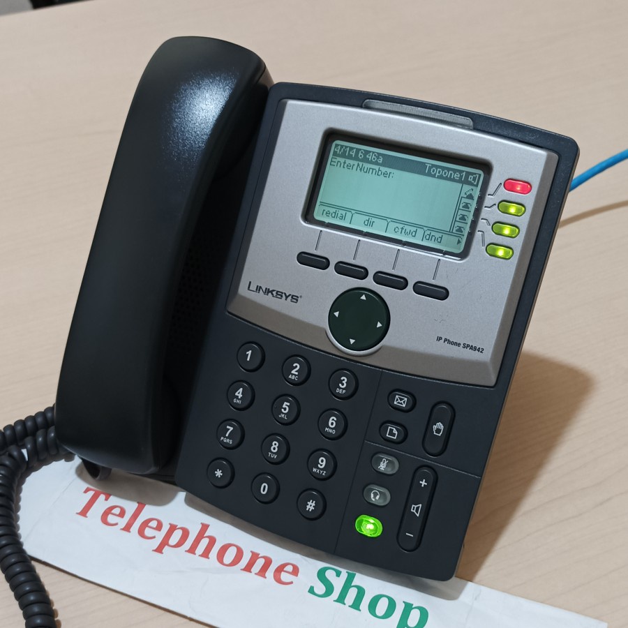 Jual IP Phone Cisco Linksys SPA942 PoE 4-Line SIP Telepon 2-Port Third ...