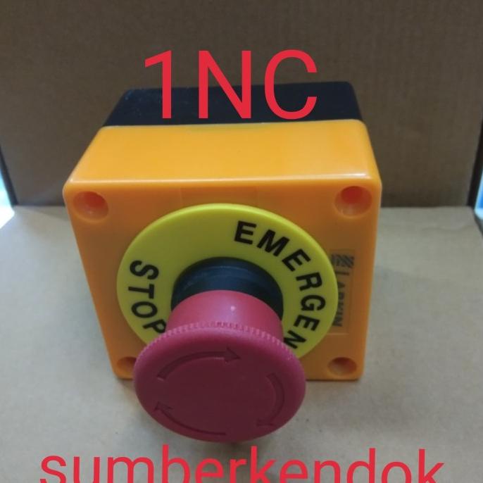 Jual Tombol Emergency Stop +Box +Name Tage Contact 1Nc Darurat Push ...