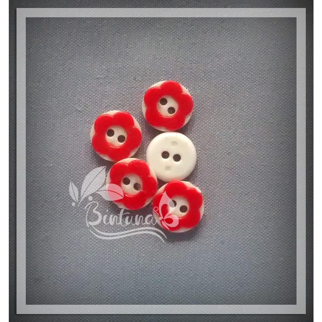 Jual Kancing hias bunga sakura warna merah | Shopee Indonesia