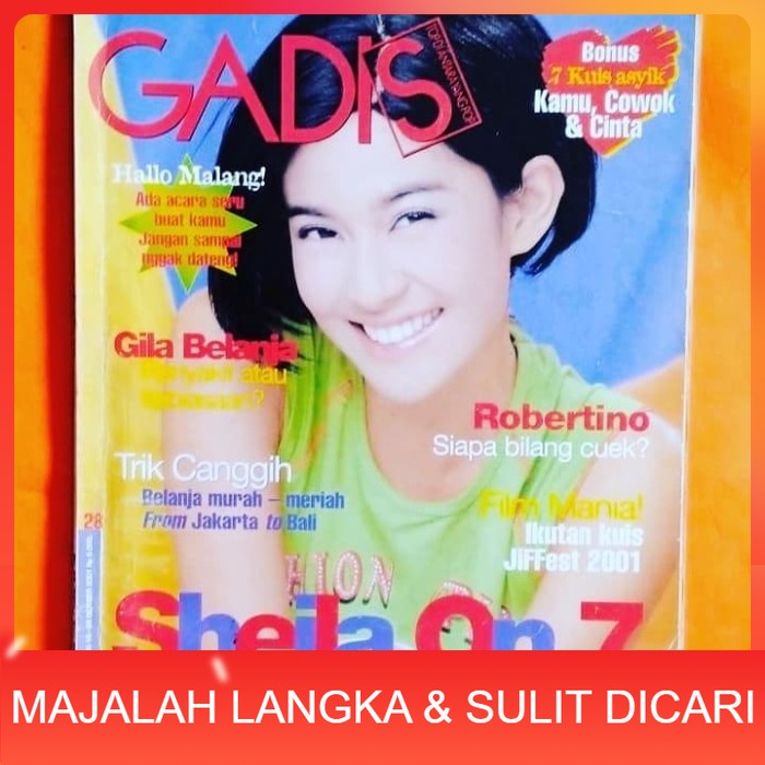 Jual Majalah GADIS No.28 Okt 2001 Cover DIAN SASTROWARDOYO Langka ...