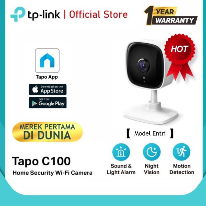 Jual TP-LINK Tapo C100 Home Security Wi-Fi Camera IP camera | Shopee Indonesia