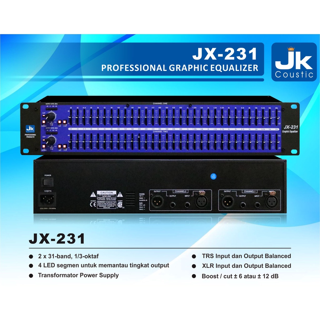 Jual Equalizer JK Coustic JX-231 2x31 band | Shopee Indonesia