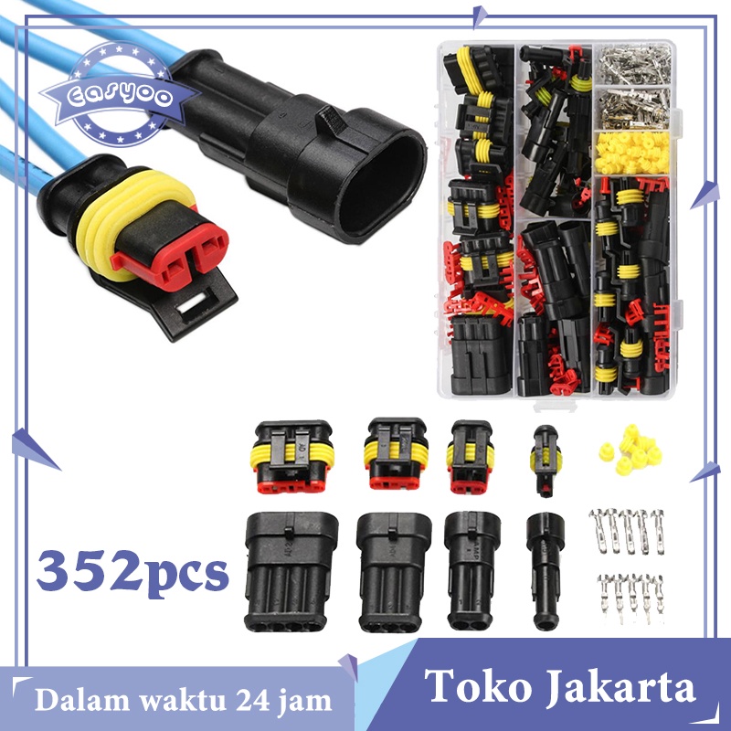 Jual 352pcs Soket Kabel Mobil Tahan Air Socket Konektor Kabel Mobil ...