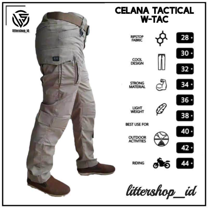 Jual Celana Tactical Pdl lapangan Clana Taktikal w-tac | Shopee Indonesia