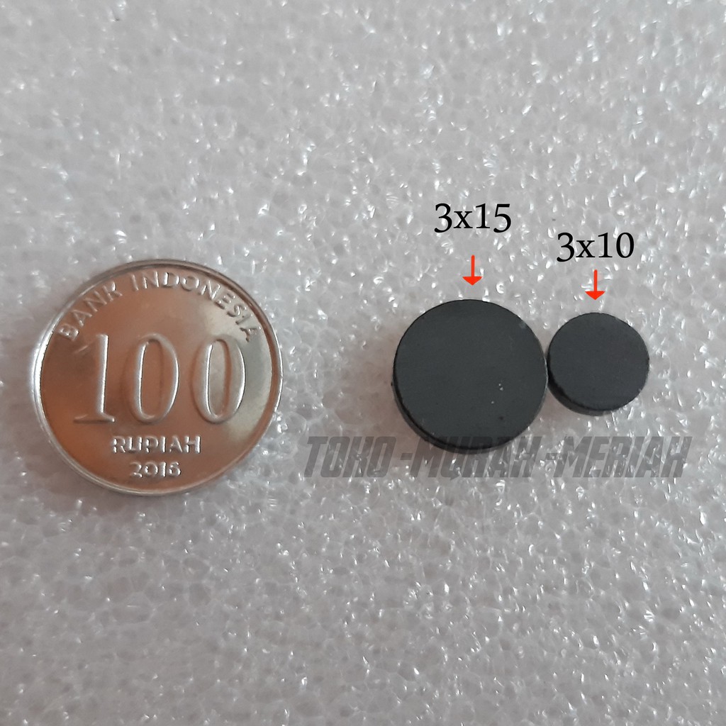Jual Magnet Hitam Bulat Mahnet Tempelan Kulkas Ferrite Besi Berani ...