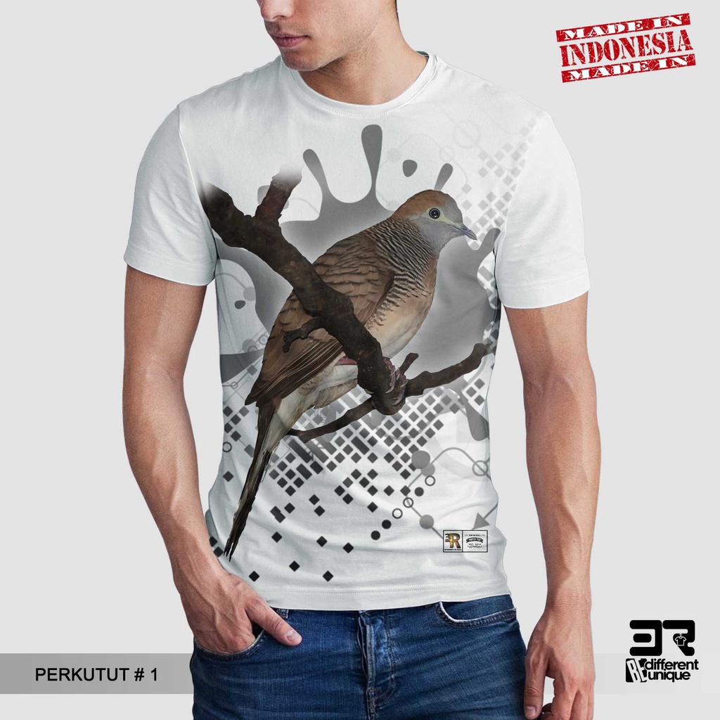 Jual [ COD ] KAOS PRINTING GAMBAR BURUNG PERKUTUT 1- BAJU DISTRO ...