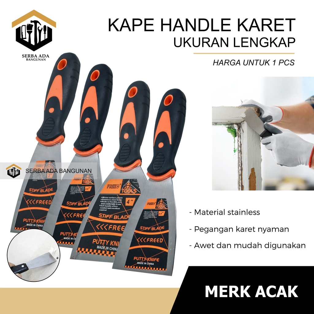 Jual SAB Kape Gagang Karet / Kape Plat / Scraper Karet Murah 1" - 1,5 ...