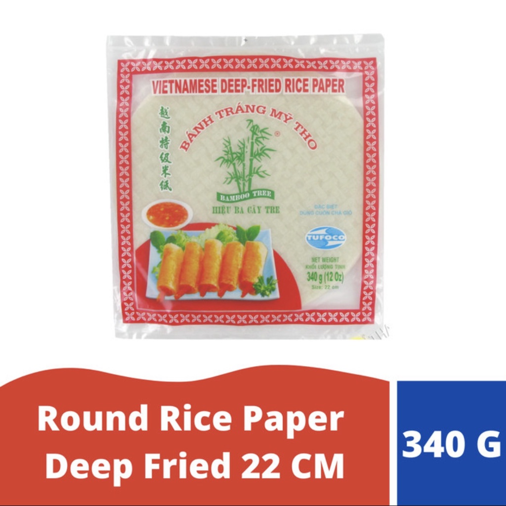 Jual Tufoco Bamboo Tree Round Rice Paper Deep Fried 22 CM | Shopee ...