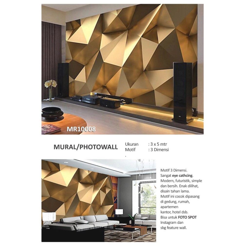 Jual PHOTOWALL MURAL DINDING WALLPAPER MURAL MOTIF KOTAK ABSTRAK 3D ...