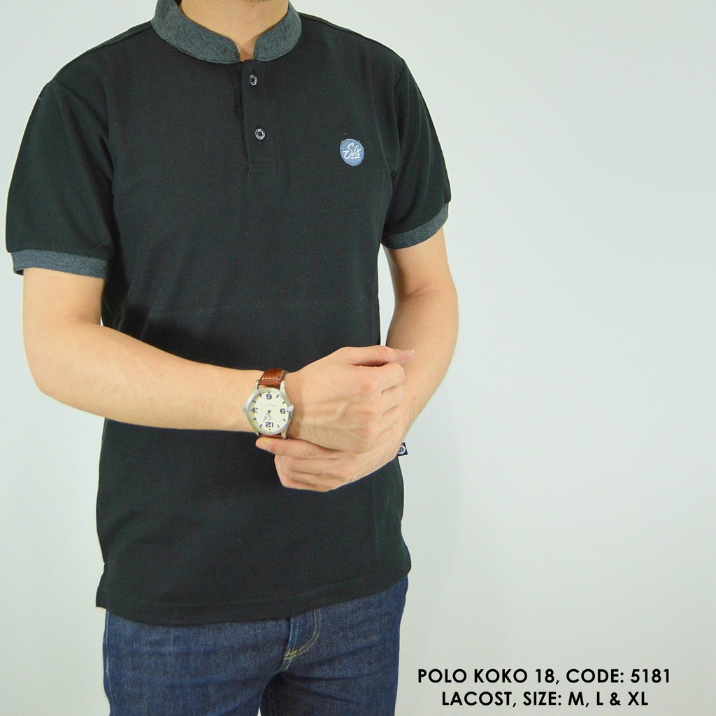 Jual BAJU POLO KERAH KOKO POLOS POLOSAN ABU TUA MIX HITAM COWOK PRIA ...