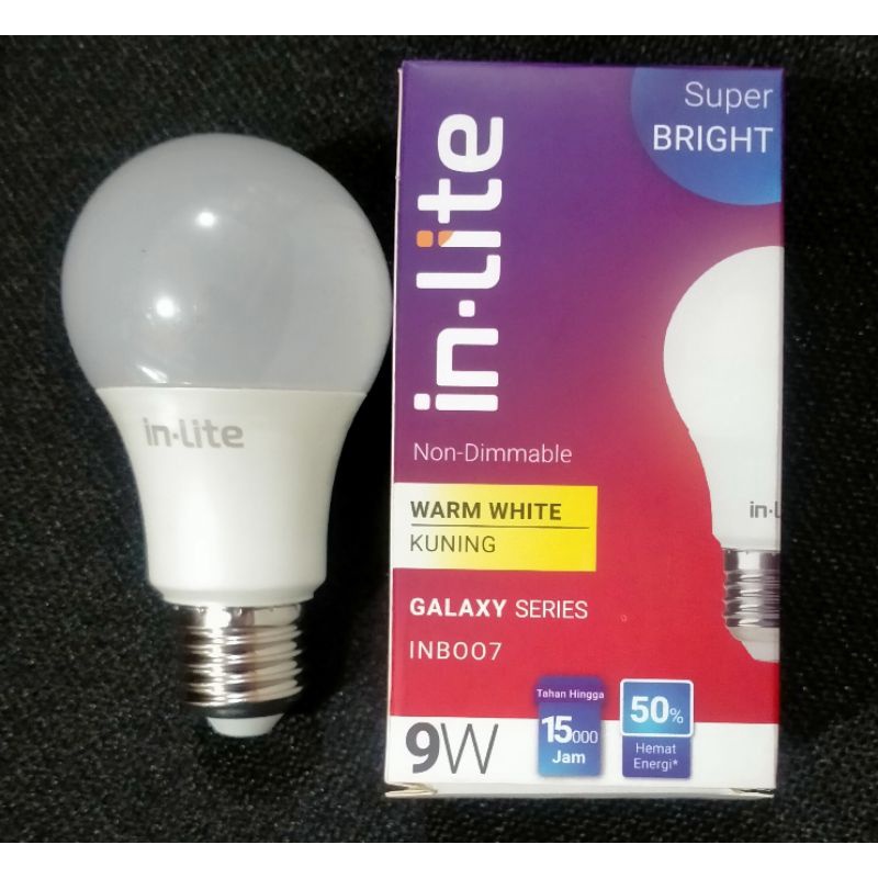 Jual Lampu LED 9 Watt Warm White Kuning IN-LITE INB007 | Shopee Indonesia