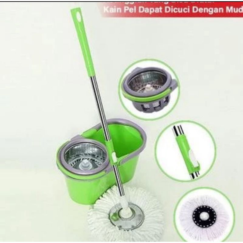Jual Alat pengepel lantai modern spin mop dapat berputar 360 derajat ...