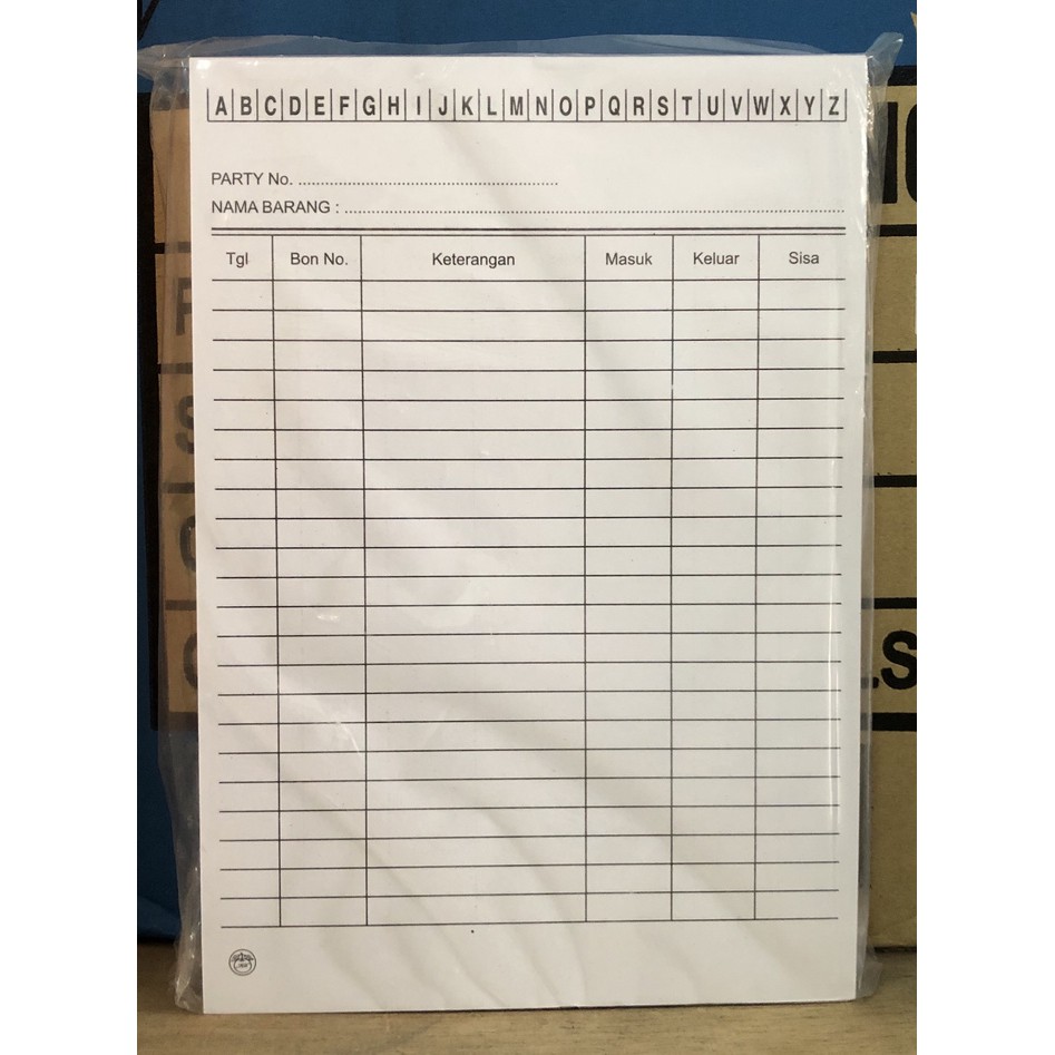 Jual KARTU STOK / STOCK CARD UKURAN KWARTO / KECIL | Shopee Indonesia
