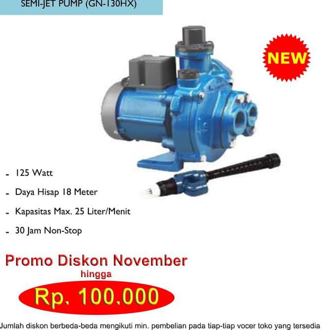 Jual Pompa Air Semi Jet Pump Panasonic 125 Watt Gn-130H Original ...