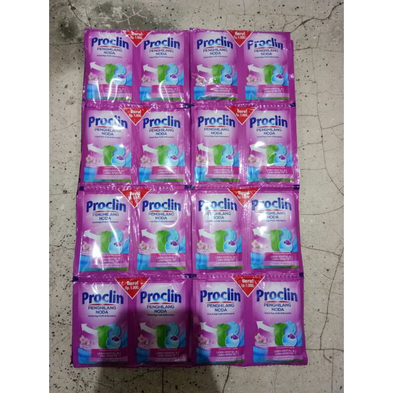 Jual PROCLIN PINK PENGHILANG NODA 25ml*24 SACHET UNTUK BAJU PUTIH ...