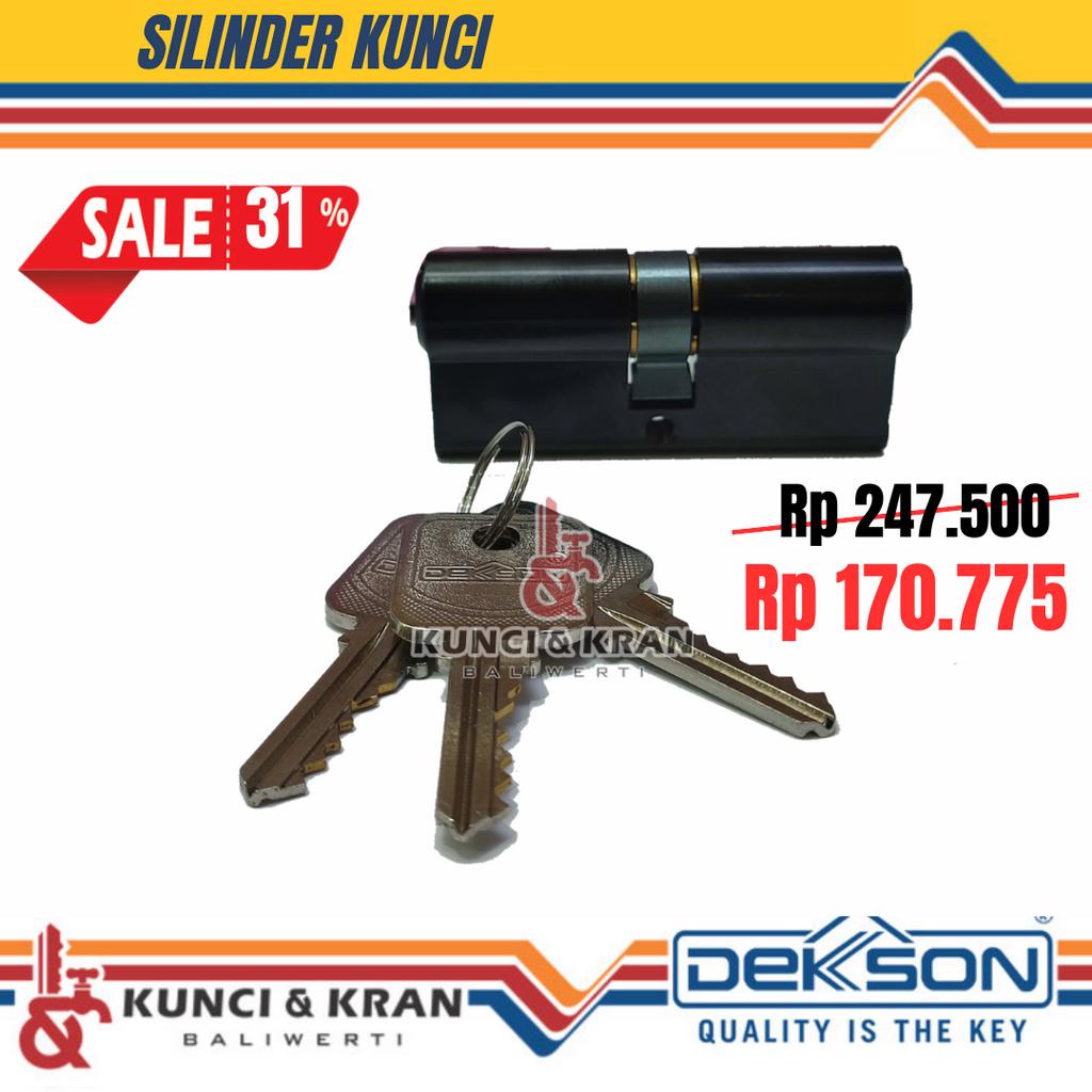 Jual Silinder Kunci Pintu Dekkson DC CYL DLX 70MM Matt Black Double ...